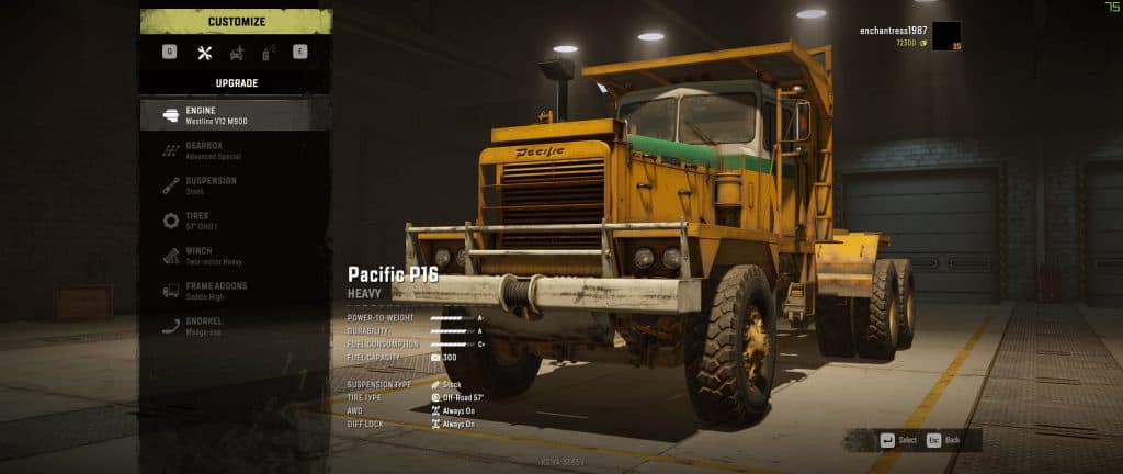 Pacific p16 AWD Always on 1.0.3 - SnowRunner Mod Download