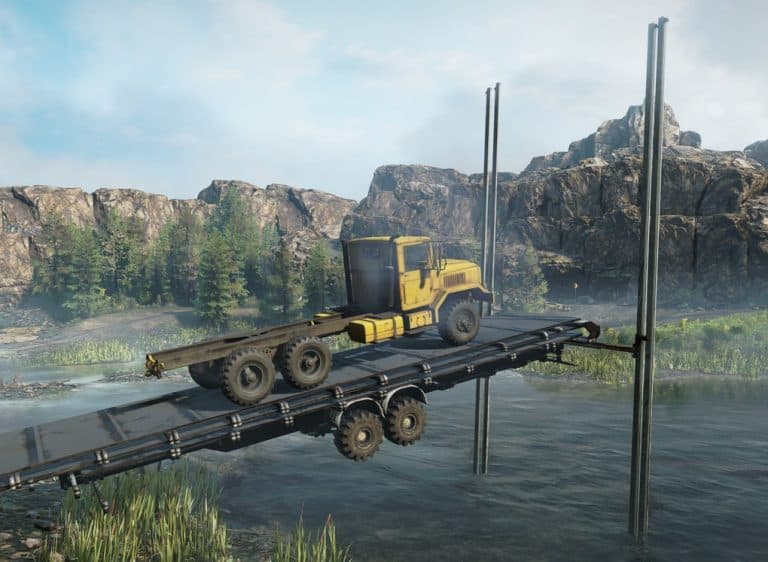 A-Frame Ramp / Bridge Trailer v1.0.2 - SnowRunner Mod Download